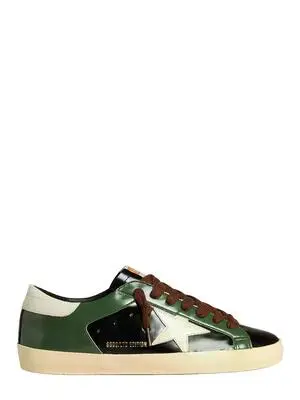GOLDEN GOOSE Super-star Ltd Leather Low-top Sneakers - Green