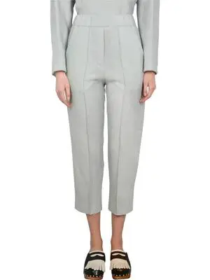 ALYSI Cropped Trousers - Grey