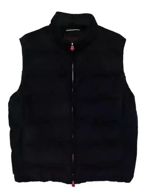 Kiton Quilted Zip-fastening Vest - Blue