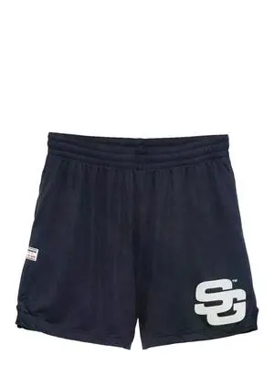 SUMMER GAMES Logo-print Mesh Shorts - Blue