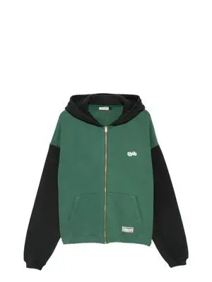 SUMMER GAMES Two-tone Zip-up Hoodie - Green