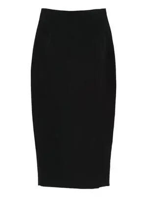 GENTRYPORTOFINO Pencil Slit Skirt - Black