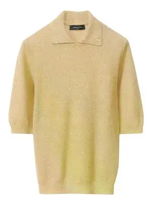 Fabiana Filippi Knitted Polo Top - Gold