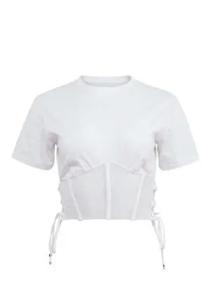 Fleur Du Mal Sabrina Corset T-shirt - Ivory
