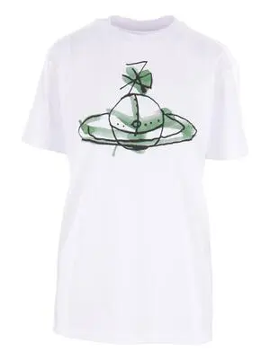 VIVIENNE WESTWOOD Vivienne Westwood T-Shirt With Drawn Orb Print
