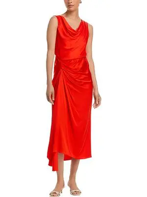 A.L.C. Dara Draped Dress Poppy