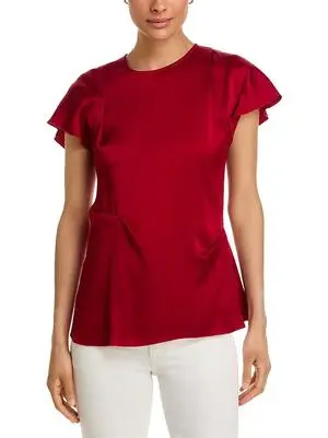 Victoria Beckham Pleat Detail Top - Rose