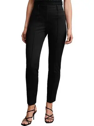 REISS Petites Norla Tapered Pants - Black