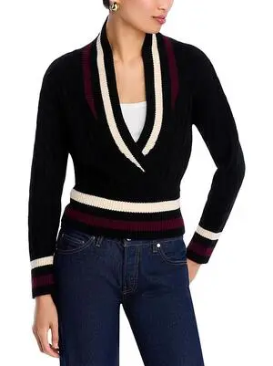 Steve Madden Contrast Stripe Sweater - Black Multi