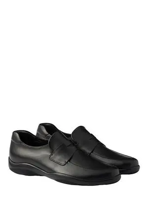 Prada Toblach Leather Loafers - Black