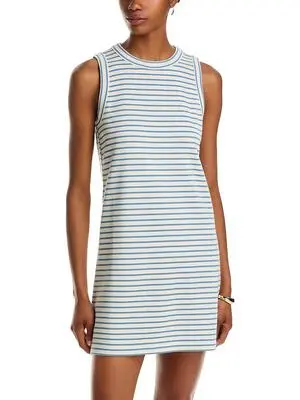 Veronica Beard Isla Stripe Dress - Dove/lake
