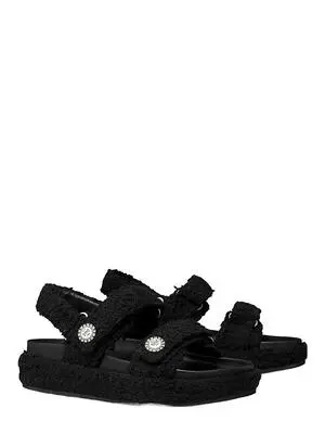 Tory Burch Kira Embellished Sandals - Black