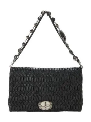 MIU MIU Nappa Crystal Flap Shoulder Bag