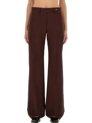 Paul Smith Wool Bootcut Trousers Red