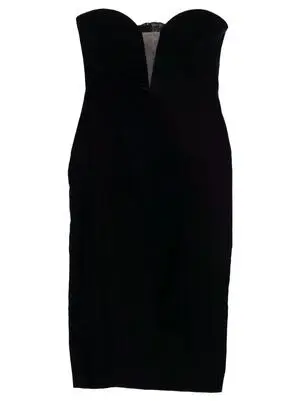 TOM FORD Velvet Strapless Midi Dress - Blue