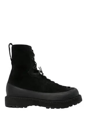 Stone Island Suede Lace-up Boots - Black