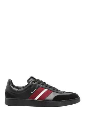 Bally Stripe-detail Leather Trainers - Black