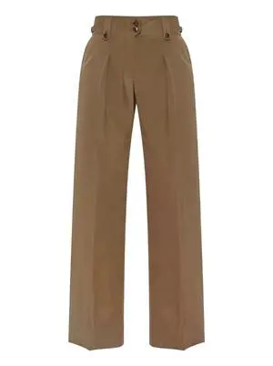 TOM FORD Pleated Wide Leg Trousers - Green