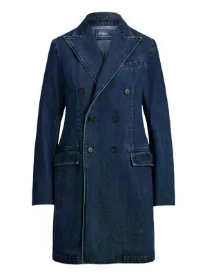 Polo Ralph Lauren Denim Double-breasted Coat - Blue