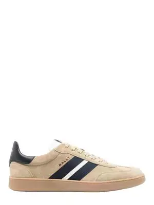 Bally Retro Stripe-detail Suede Sneakers - Neutrals