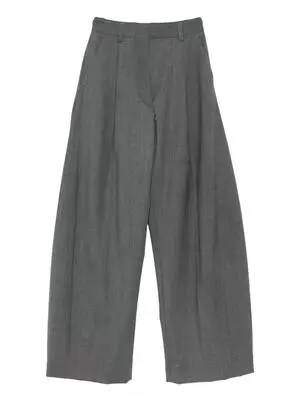 THELATEST Pleated Wide-leg Trousers - Grey
