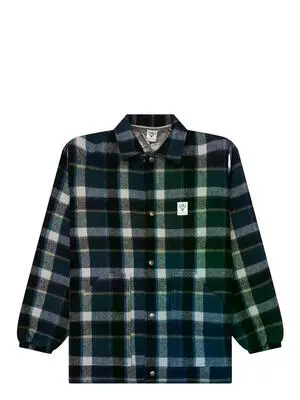 SOUTH2 WEST8 Plaid Wool Shirt Jacket - Green