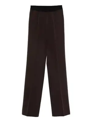 ERMANNO FIRENZE Elasticated-waist Trousers - Brown