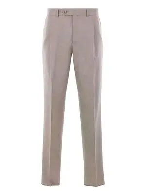 Caruso Wool Trousers - Neutrals