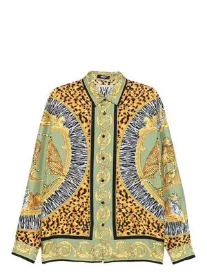 Versace Mix-print Shirt - Green