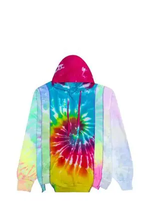 Needles Panelled Tie-dye Hoodie - Blue