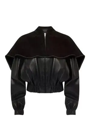 JW ANDERSON Oversized-Collar Leather Jacket