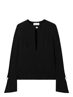 Brandon Maxwell Marla Cutout Stretch-jersey Top - Black