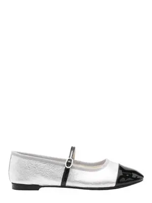 Repetto Cap-toe Ankle-strap Ballerinas - Silver