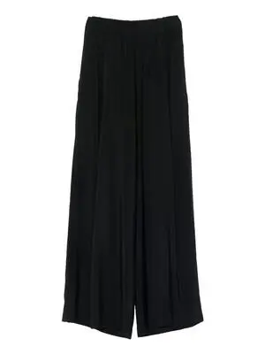 GENTRYPORTOFINO Pleated Elastic-waist Trousers - Black