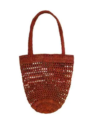 Chloé Crochet-Detail Tote Bag Red