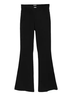 Versace Flared Trousers With Pocket Detail - Black