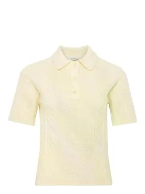 JW Anderson Cable-knit Polo Top - Neutrals