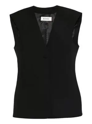 RÓHE Single-button Waistcoat - Black