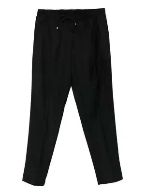 BRIGLIA 1949 Wool Drawstring Trousers - Black