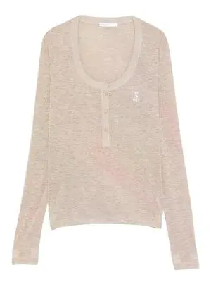 Patrizia Pepe Logo-detail Sweater - Neutrals