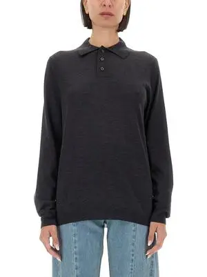 MAISON MARGIELA Wool Polo Grey