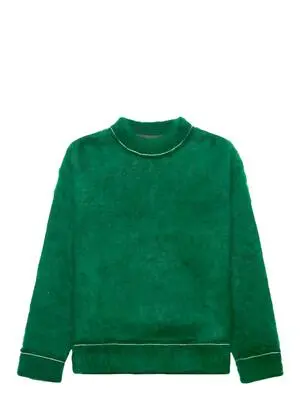 Sacai Knitted Mohair Sweater - Green