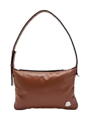 Moncler Vetta Quilted Leather Shoulder Bag - Brown