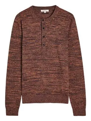JW Anderson Melange Henley Knit Jumper - Multicoloured 1