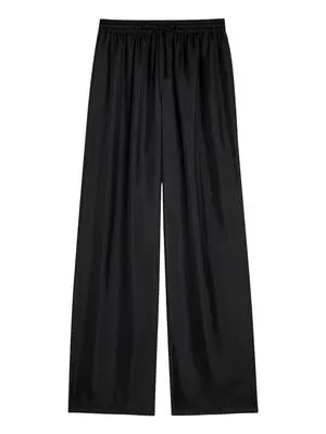 RÓHE Silk Wide-leg Trousers - Black