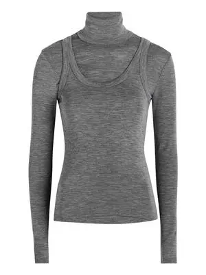 RÓHE Layered Wool Top - Grey