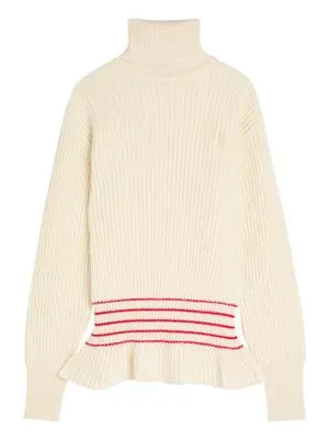 Chloé Striped Wool-blend Jumper - Ivory