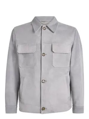 LARDINI Suede Twin-Pocket Jacket