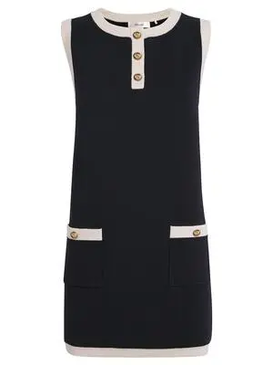 FRAME Wool-blend Mini Dress - Navy