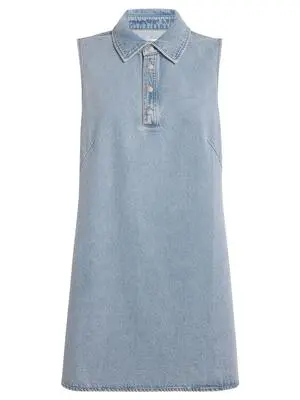 FRAME The City Shift Mini Dress - Blue